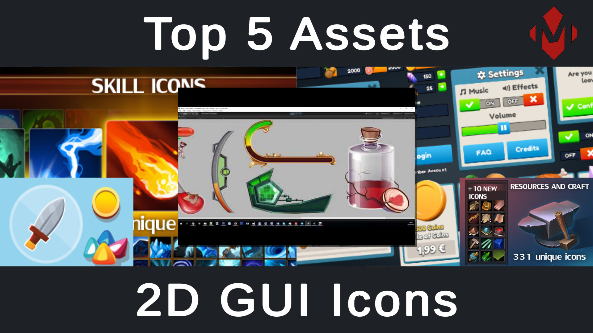 Top 5 Unity Assets 2d Gui Icons Projectmakers Softwareentwickler